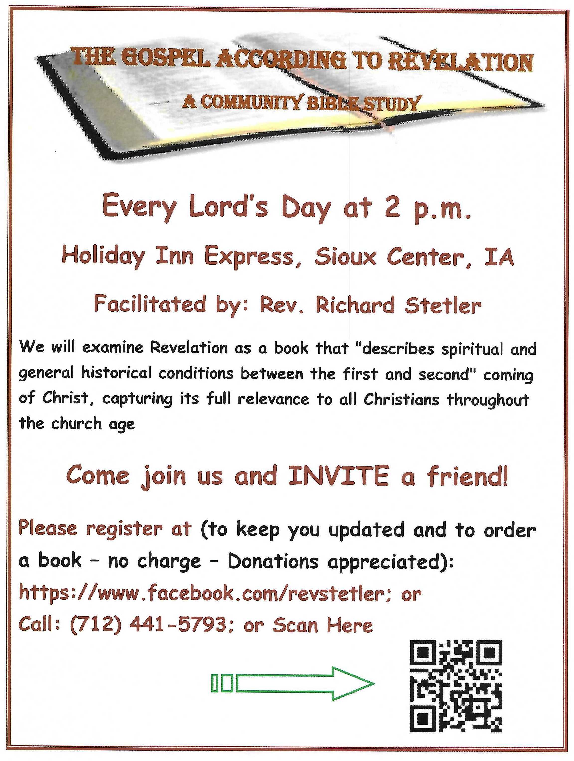 The Gospel According To Revelation A Weekly Community Bible Study