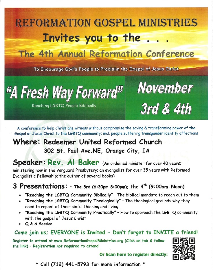 RGM Fall Reformation Conference – “A Fresh Way Forward” – November 3rd ...